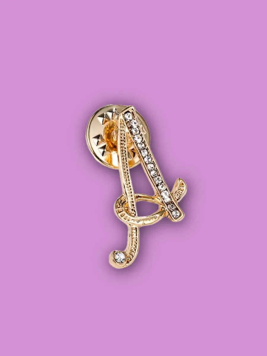 Брошь, фианит