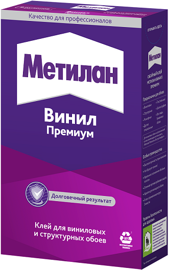 Клей для Виниловых Обоев Метилан Винил Премиум 200гр для Всех Типов, Сухой / Metylan.