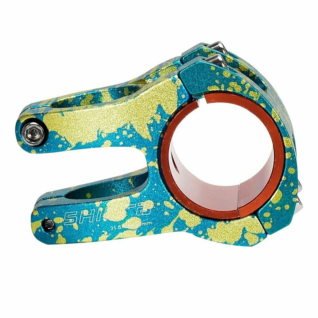 Горный велосипед ультралегкий облегченный вынос - синий/золотой - 31.8*35MM