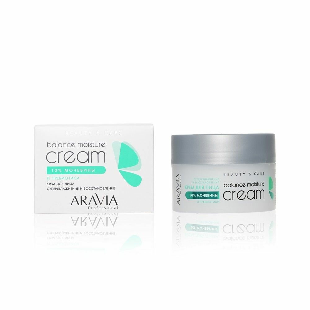 Крем для лица Aravia Professional Beauty& care "Суперувлажнение и восстановление" с мочевиной и пребиотиками, 150 мл