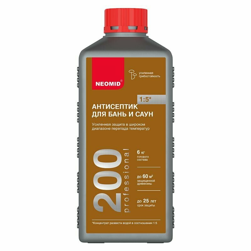 Антисептик для бань и саун NEOMID 200 1кг 1:5