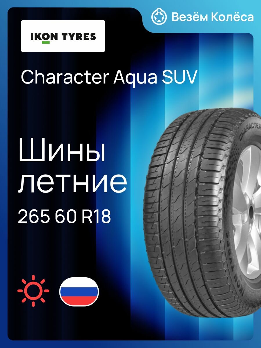 Шина летняя IKON TYRES Character Aqua SUV 265/60 R18 110V