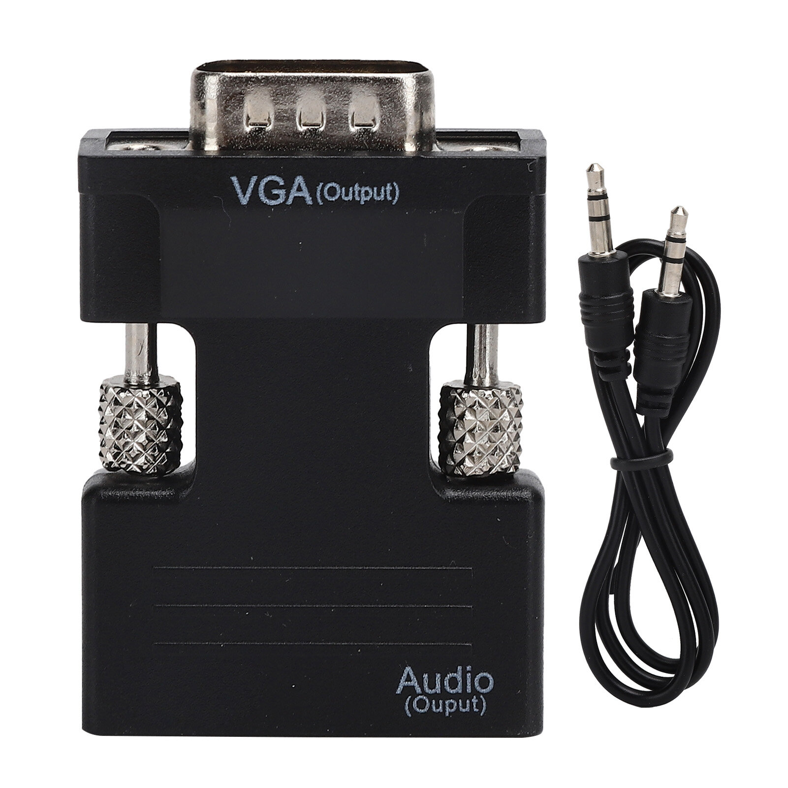 High Definition Multimedia Interface to VGA Converter Female Male HD Audio Cable AdapterBlack