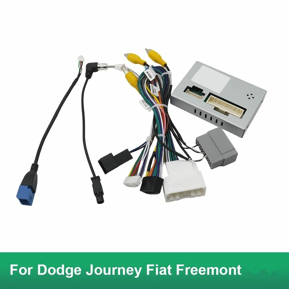 16-Контактный Адаптер Проводки Для Автомобильной Магнитолы Для Dodge Journey Fiat Freemont Android С Кабелем Питания И Блоком Canbus