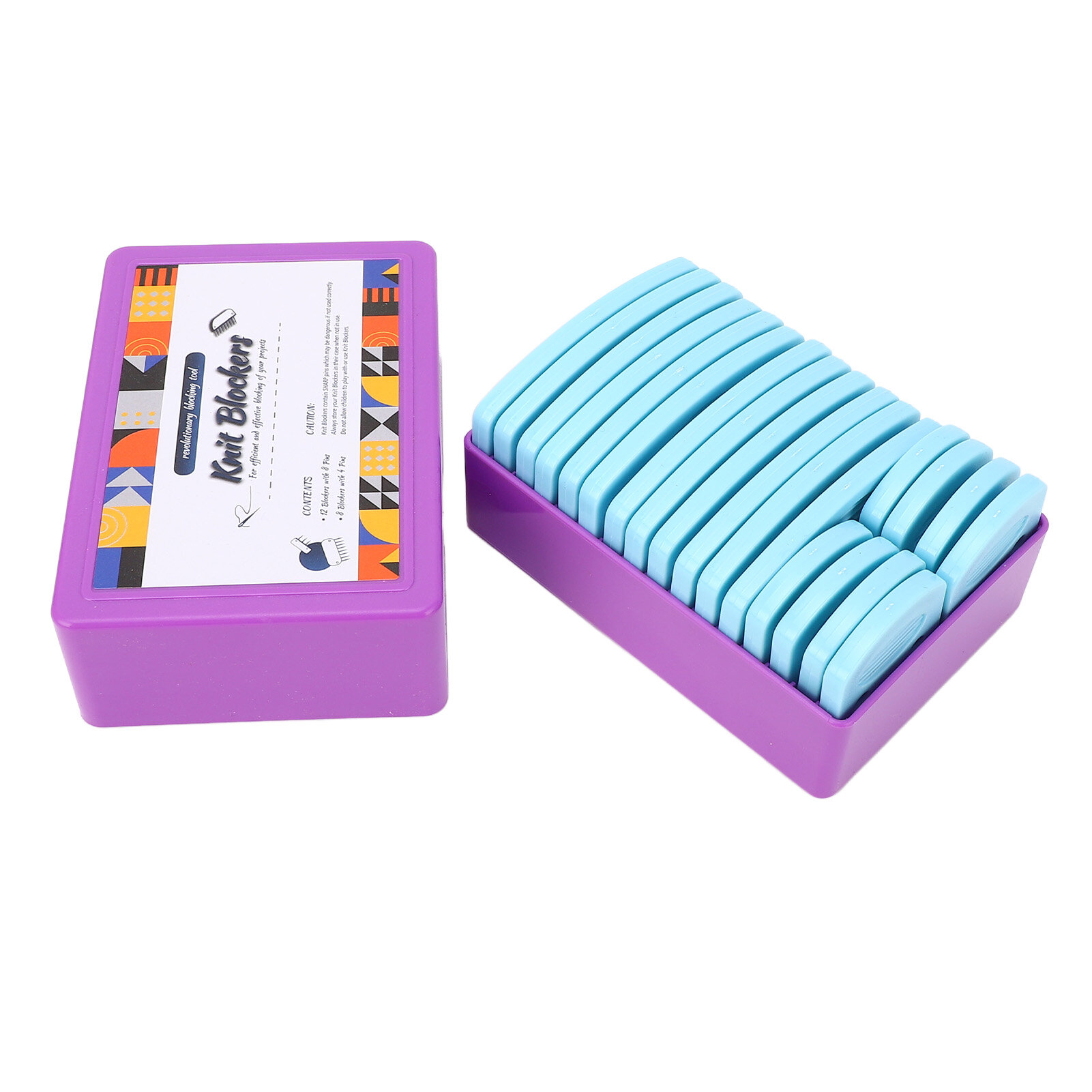 20 шт. вязанные блокирующие гребни из нержавеющей стали, блокирующие булавки для шали, свитера, вязания крючком и вязания небесно-голубого цвета