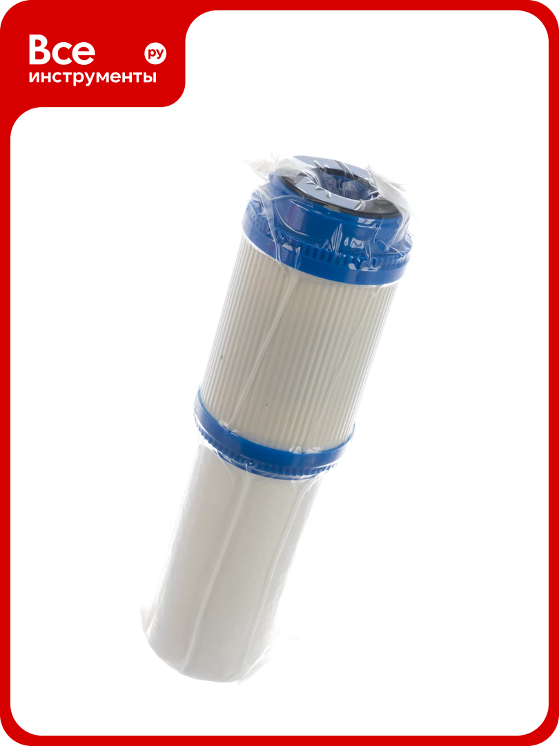 Сорбционный картридж Prio Новая вода К 604 для очистки воды от загрязняющих веществ, 2000 литров, скорость фильтрации 2 л/мин, универсальный 5-35°C