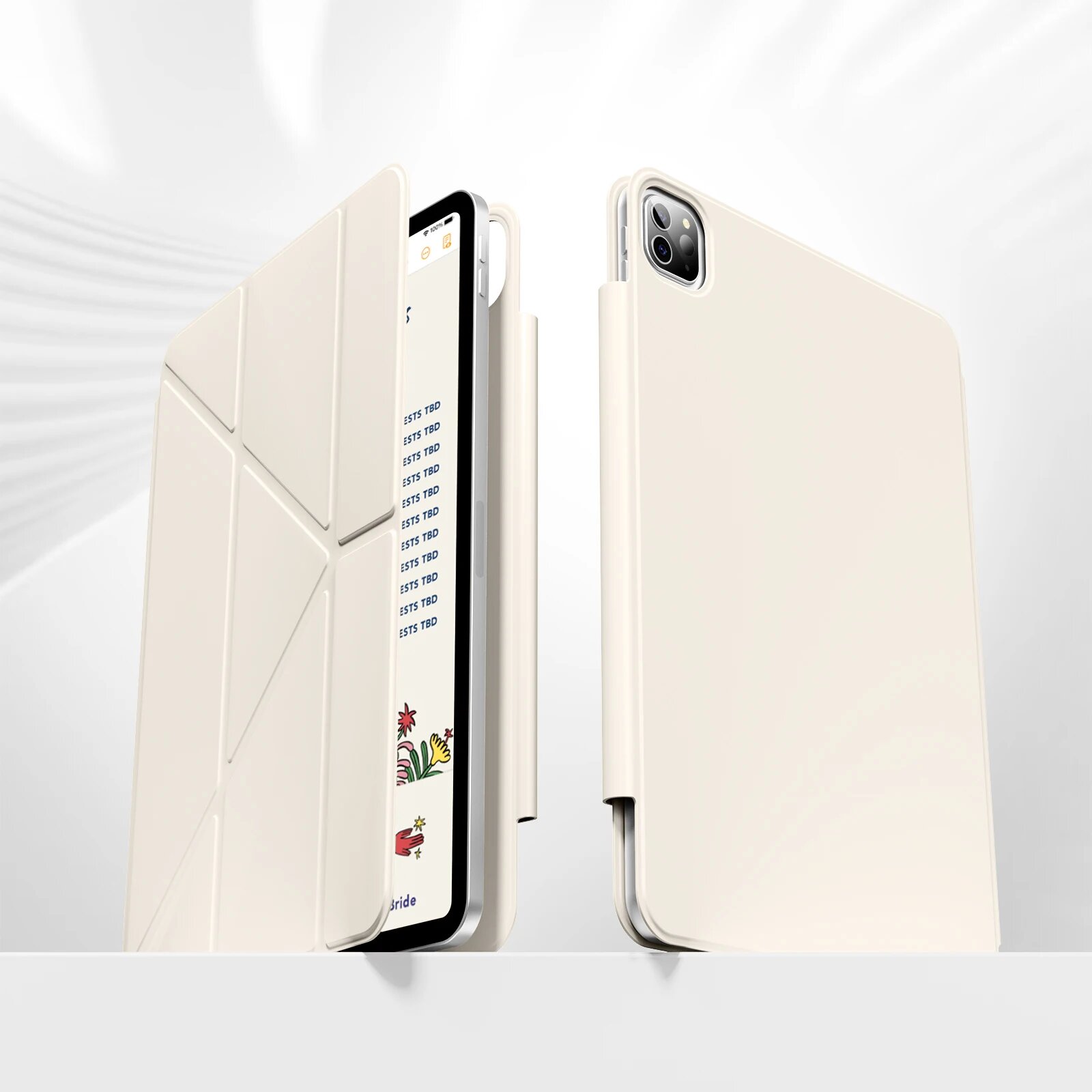 Кожаный чехол ZOYU для iPad Air 4/5, White