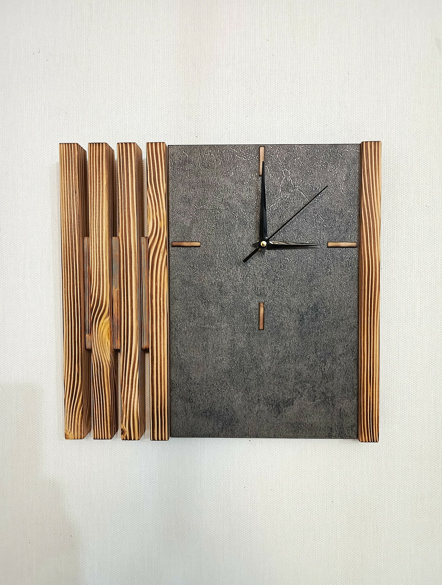 Часы Настенные Интерьерное Дизайнерское Панно Рейки Стильный Лофт