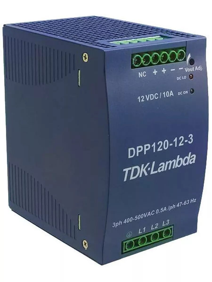 Трехфазный блок питания 120 Вт (12В/10А) DPP120-12-3