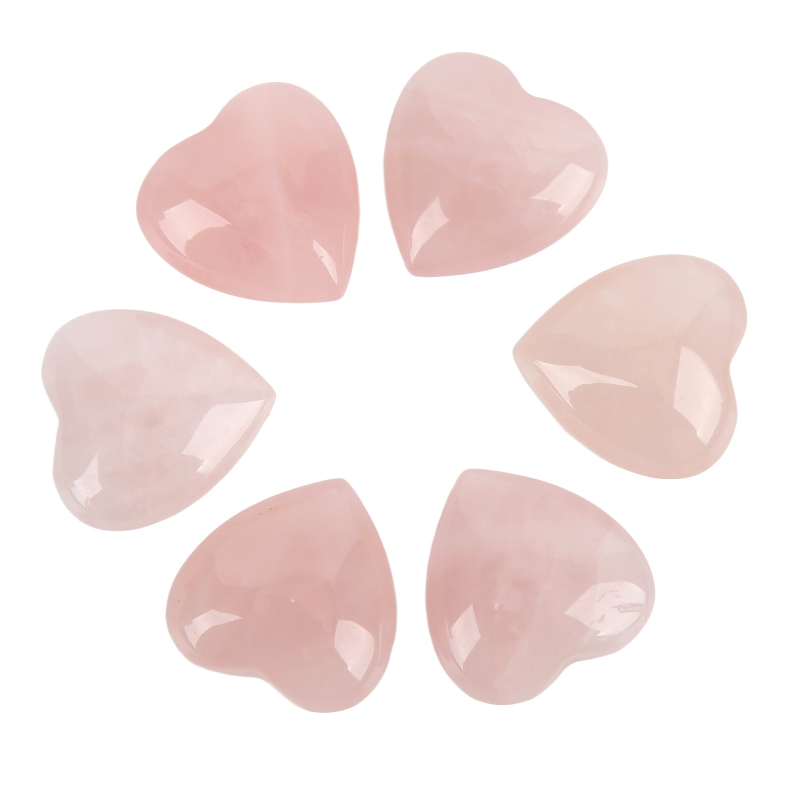 6 шт. в форме сердца розовый кварц снимает тревогу баланс энергии натуральный материал изысканный прочный розовый кварц сердце камень