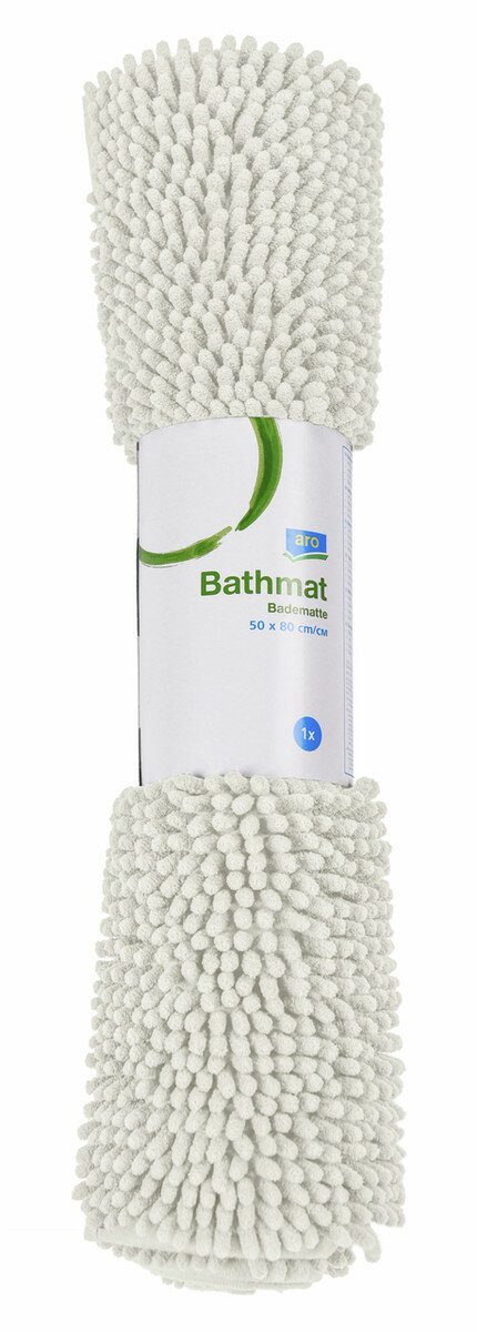 Aro Коврик для ванной белый из шенилла, 55 x 75см