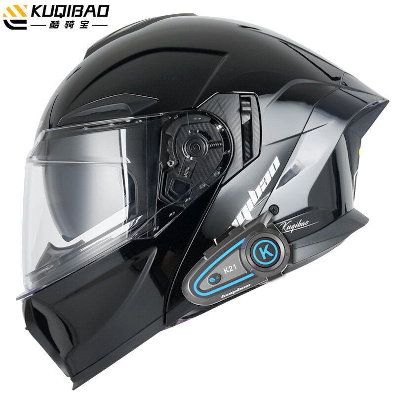 Шлем Chibao K21, с Bluetooth, ярко-черный