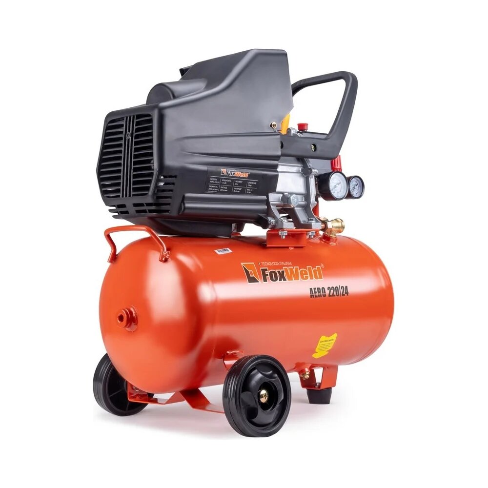 Компрессор Foxweld AERO 220/24 5069 с производительностью 220 л/мин, электрическим двигателем и масляной смазкой, 24 лит — фото 1