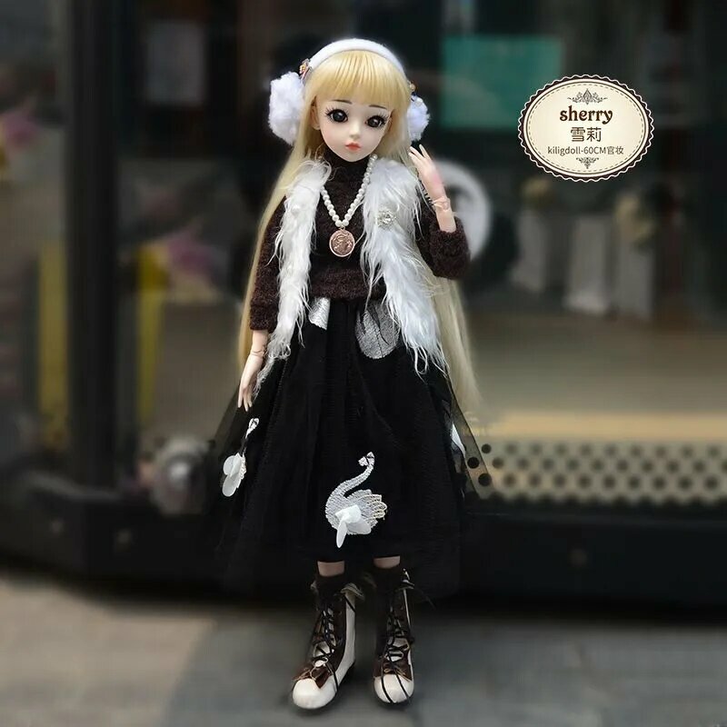 Кукла BJD 60CM 1/3 масштабе модная нарядная кукла с 18 суставами и сменными волосами, девочки подарок для детей