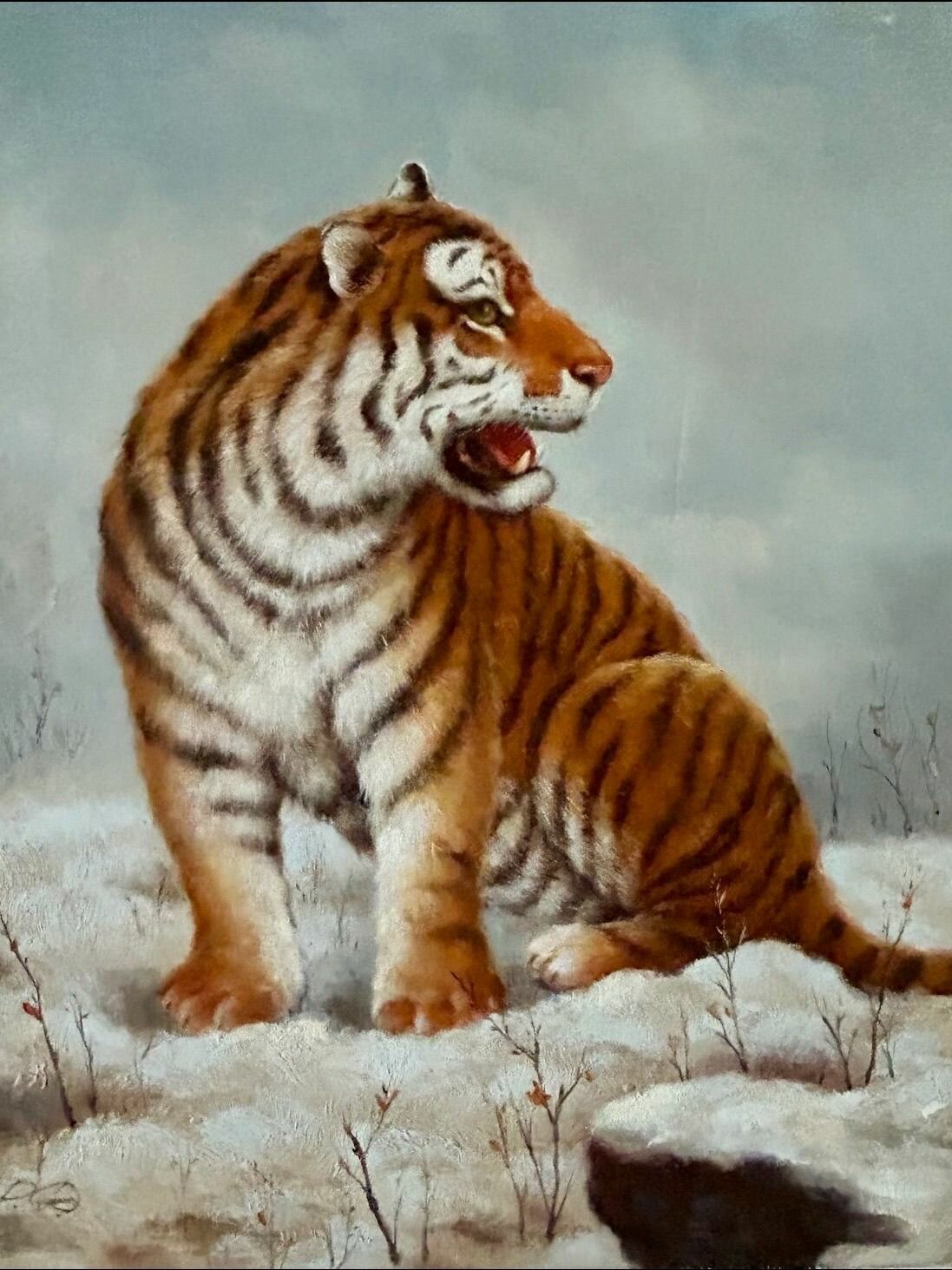 Картина маслом "Зимний властелин" Художник В. Тернов