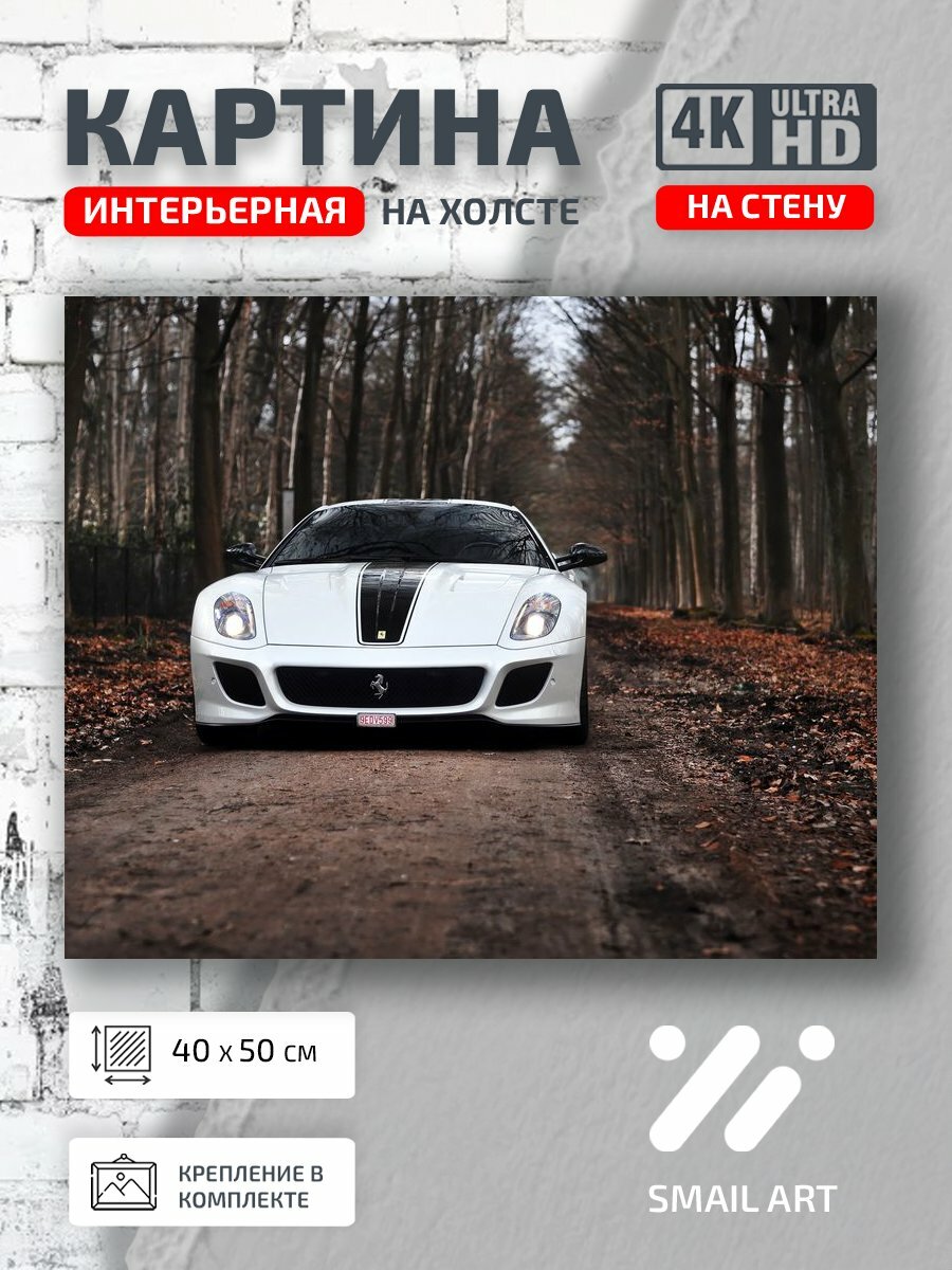 Картина на холсте интерьерная 40 на 50 на стену Автомобиль fiorano для киномана авто дизайн