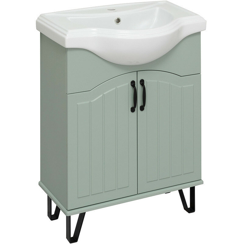 Тумба под раковину Runo Марсель 65 00-00001217 Мята МДФ / ЛДСП