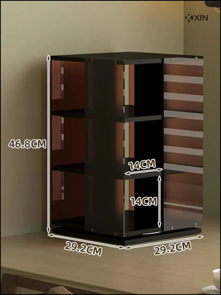 Подставка для компакт-дисков "Wooden Storage", дерево, вращающаяся, вмещает 120 дисков