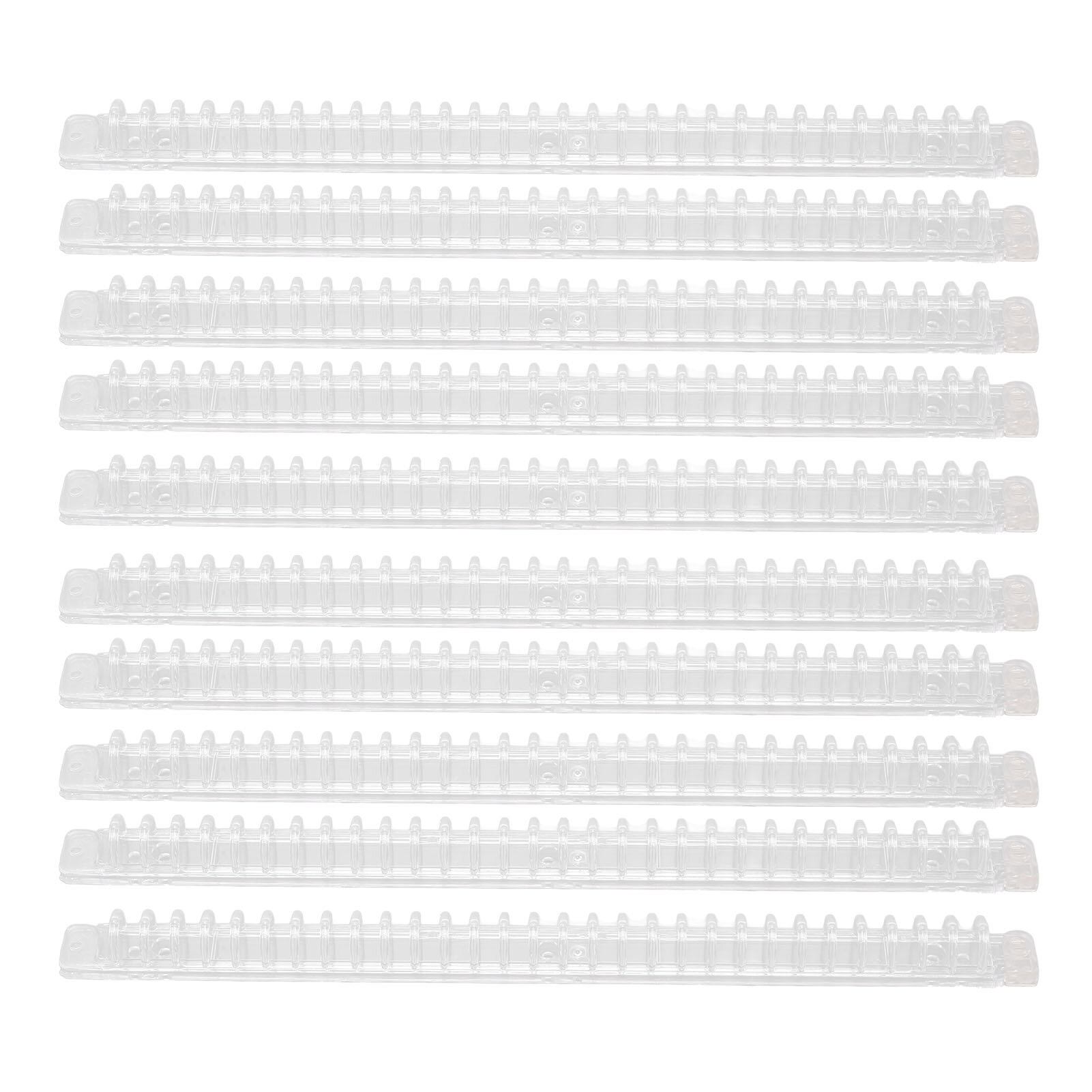 10 шт. спирального переплета, вместимость 100 листов, корешок с гребнем, 30 отверстий, прозрачный комплект