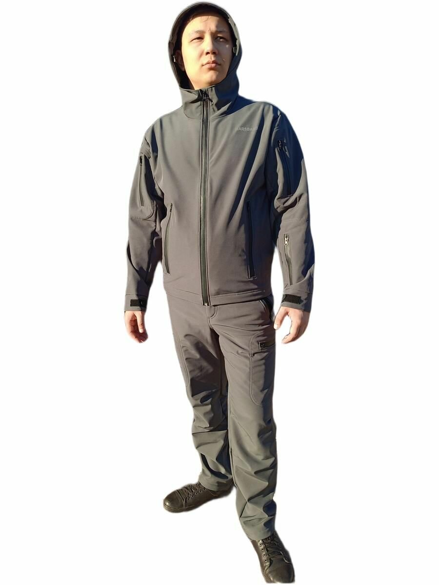 Костюм MARSBARS демисезонный HUNTER ткань кардиф (софтшелл) серый 44-46/170-176