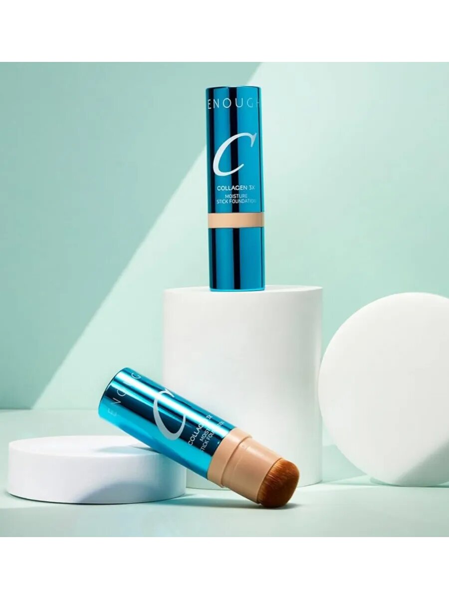 Тональный стик Enough Collagen #21N, SPF 15, увлажнение, разглаживание морщин, легкий