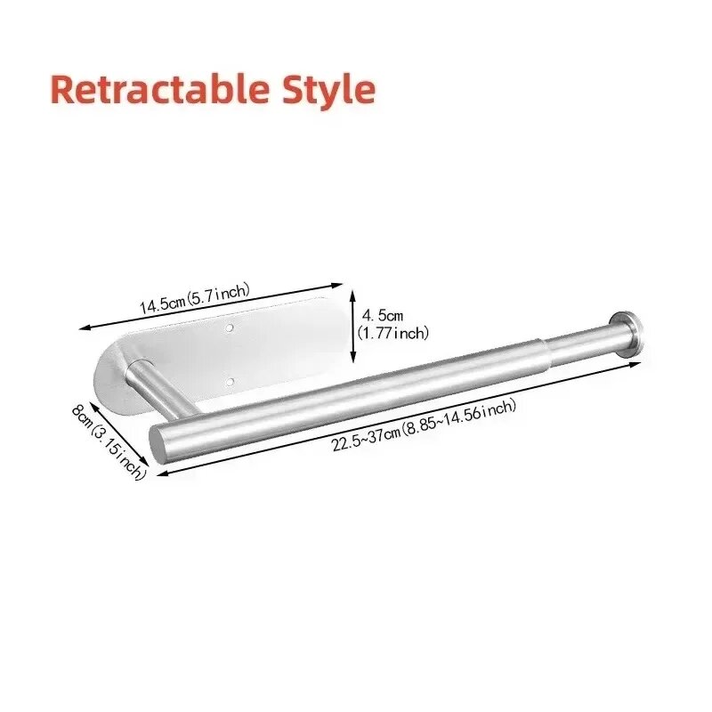 Держатель полотенец выдвижной, Silver-Retractable