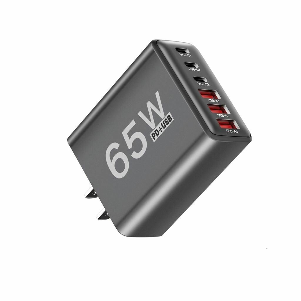 65W USB-устройство с несколькими портами, Черный - US