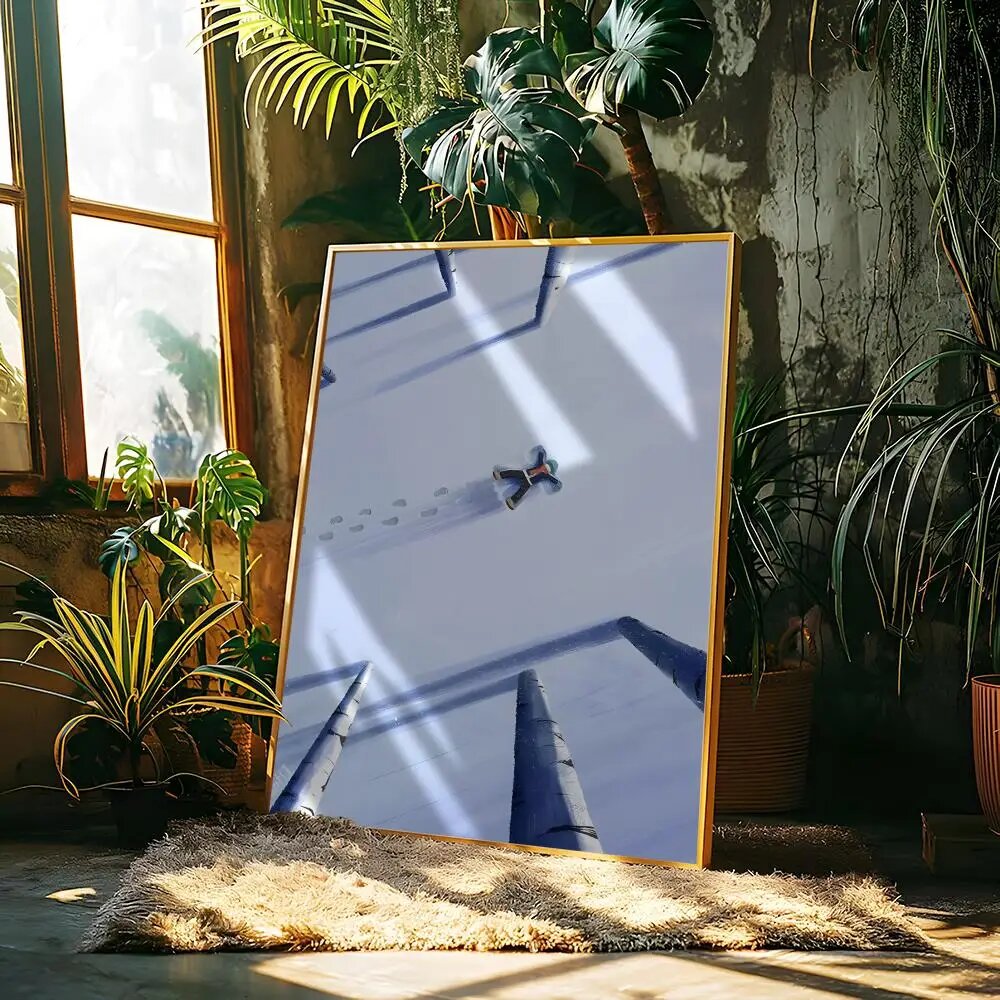 Зимняя картина со снегом, каллиграфия, настенное искусство, холст, печать плакатов для декора гостиной и спальни, идеальный рождественский декор