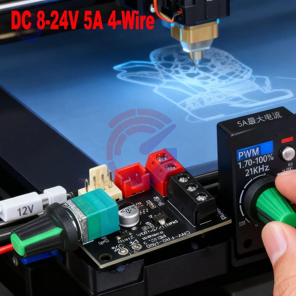 Контроллер вентилятора BLDC 5А 8-24В