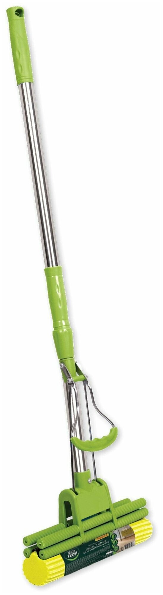 Швабра Master Fresh, с губчатой насадкой, телескопическая, отжимная