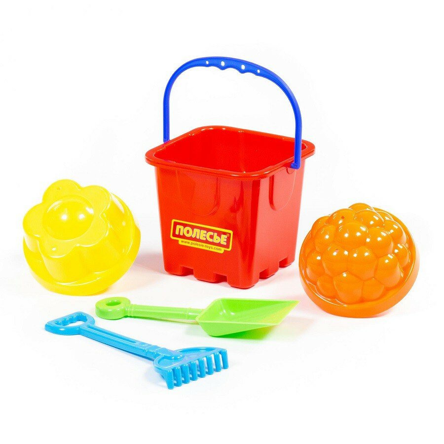 Полесье Набор №61: ведро-крепость малое, лопатка малая №3, грабельки 3546 с 1 года