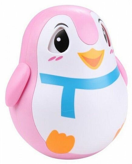 Zhorya Неваляшка Пингвин 13 см, розовый, серия Потеша ZYB-B2473-1 с 6 месяцев