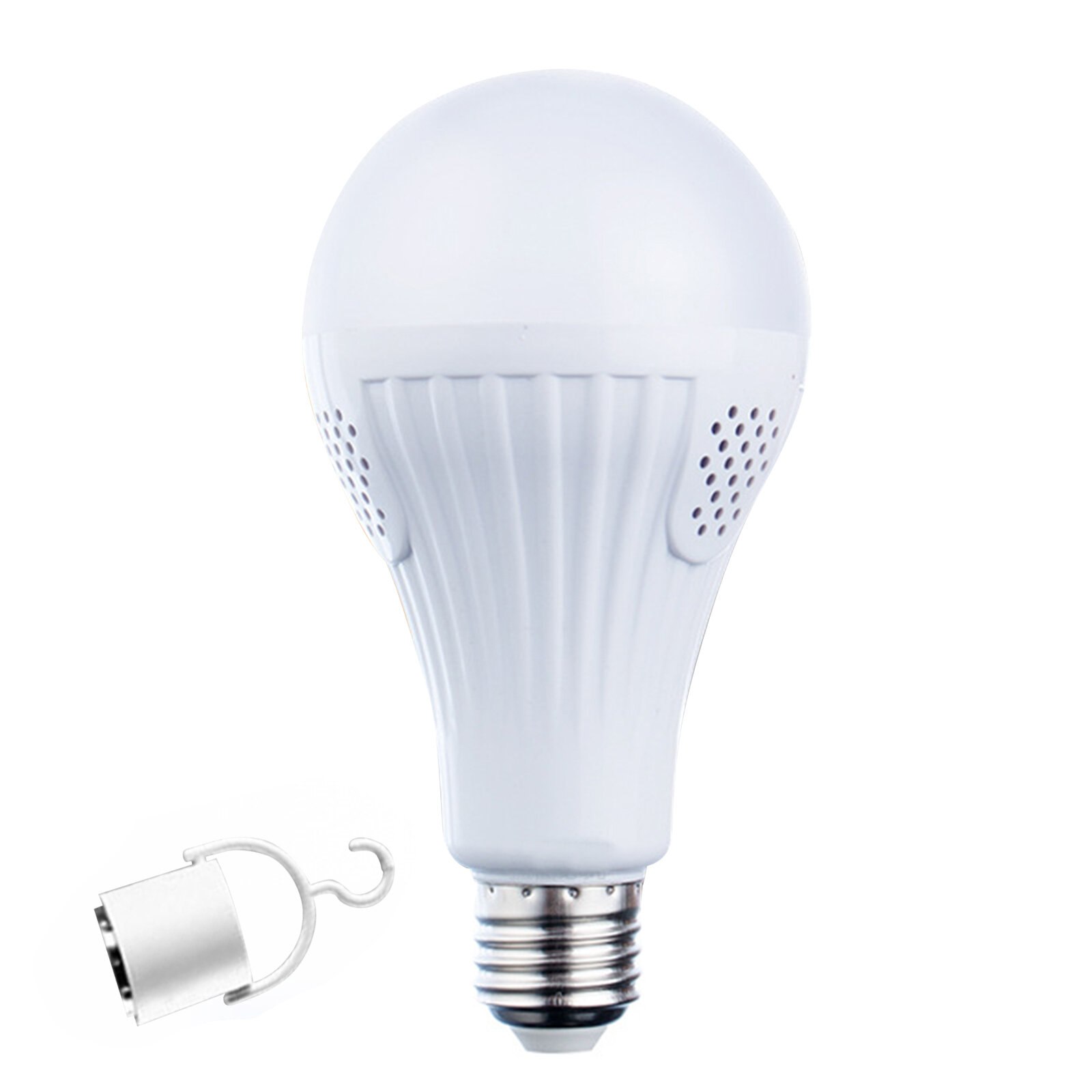 Домашняя автоматическая заряжаемая интеллектуальная аварийная bóngовая лампа с широким напряжением, встроенной батареей и крючком, цвет оранжевый, белый (выбор), мощность нагрузки 12Вт, 15Вт (выбор), тип цоколя E27/E26, батарея 1200MAH 3.7V, количество 1