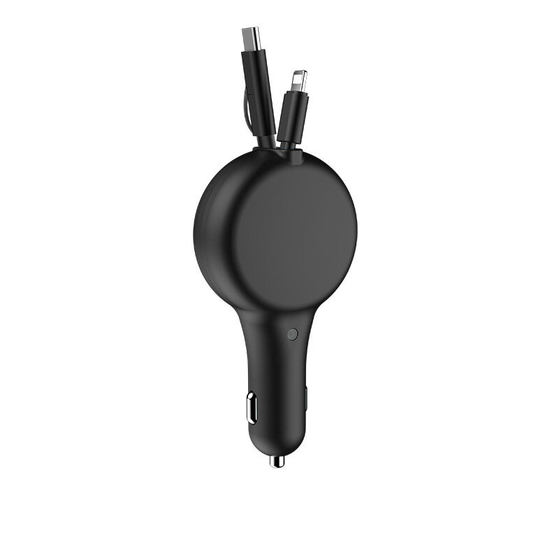 Поставляется напрямую от производителя, выдвижное автомобильное зарядное устройство Apple PD с быстрой зарядкой, адаптер для одновременной зарядки трех устройств с поддержкой QC3.0.