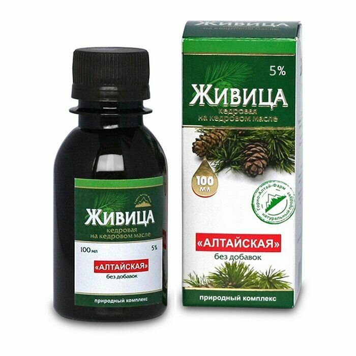 Биологически активная добавка Горно-Алтай-Фарм живица кедровая на кедровом масле алтайская 5 %, 100 мл
