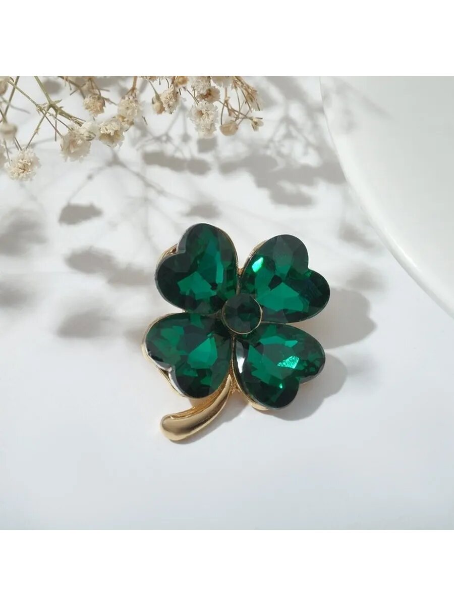 Брошь, стекло, стразы