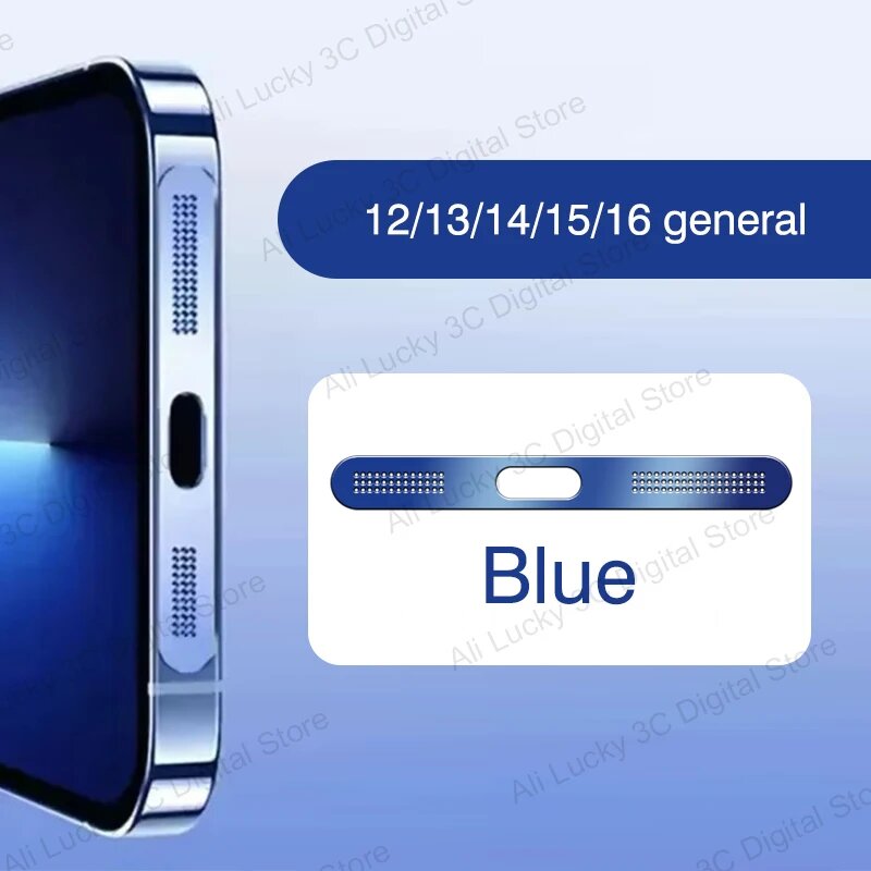 Металлическая пылезащитная сетка для IPhone 12, 13, 14, 15, 16 Pro Max, динамик, пылезащитная сетка, порт для зарядки, защита от царапин, наклейка, аксессуары