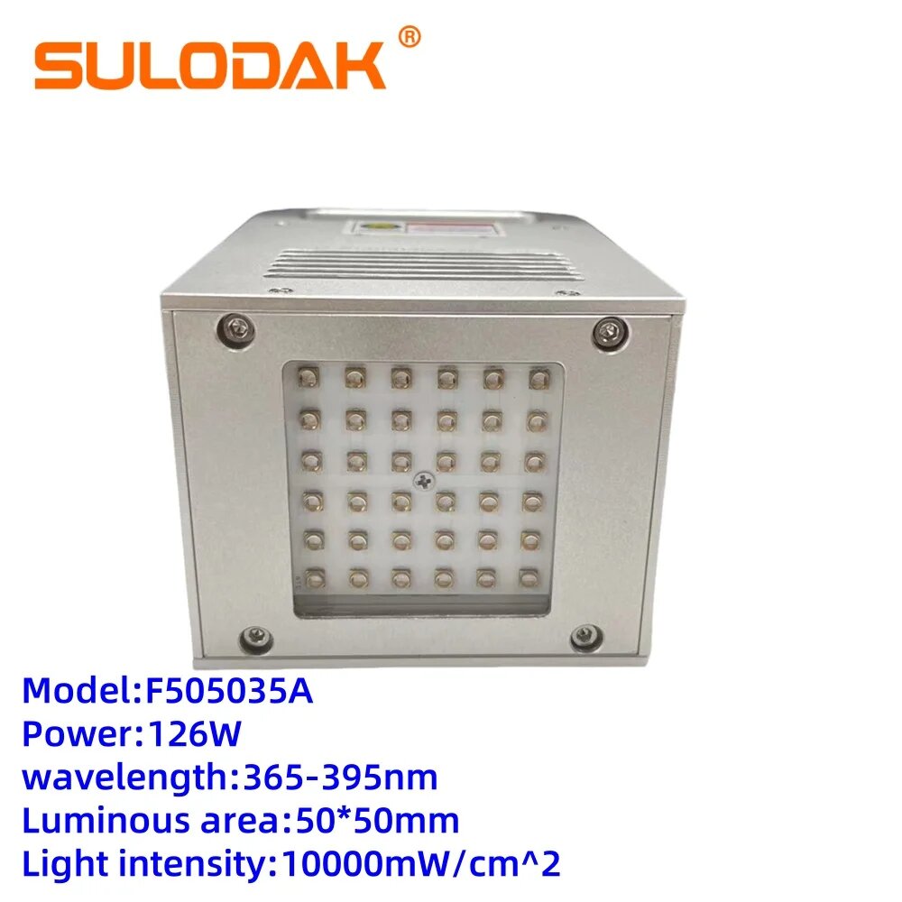 Светодиодная УФ-лампа SULODAK 126W, 365nm, 50*50mm