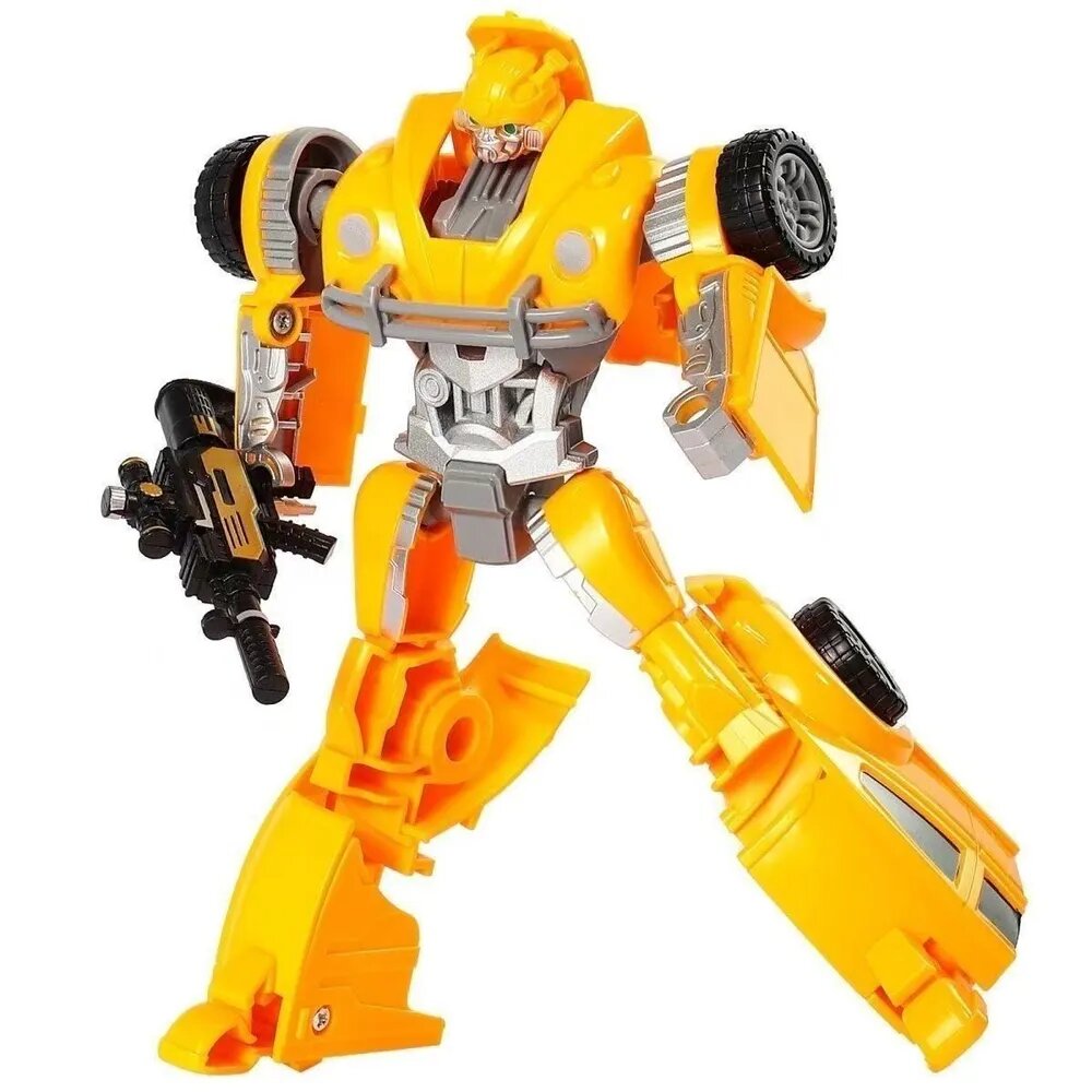 Робот Трансформер Bumblebee 2 in 1 Светло-желтый ABS пластик 18 см — фото 1