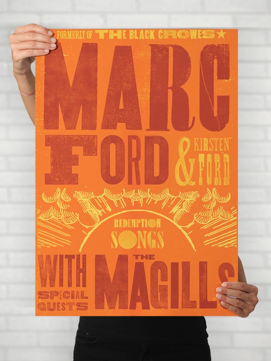 Плакат на стену для интерьера Марки Машин (Форд - Ford 1) - Постер по автопроизводителям формата A1 (61x84 см)