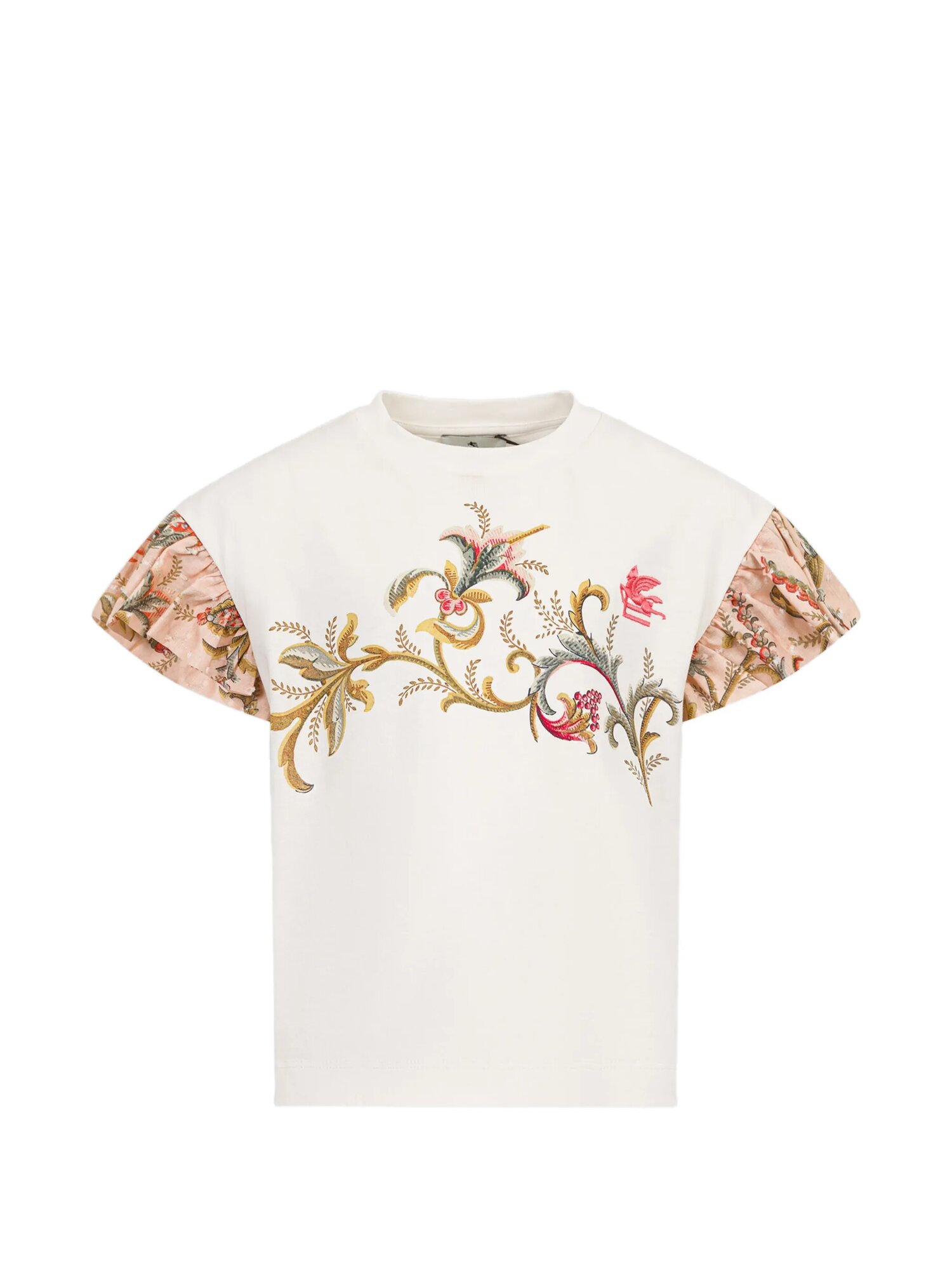 Футболка Floral-print ruffled t-shirt