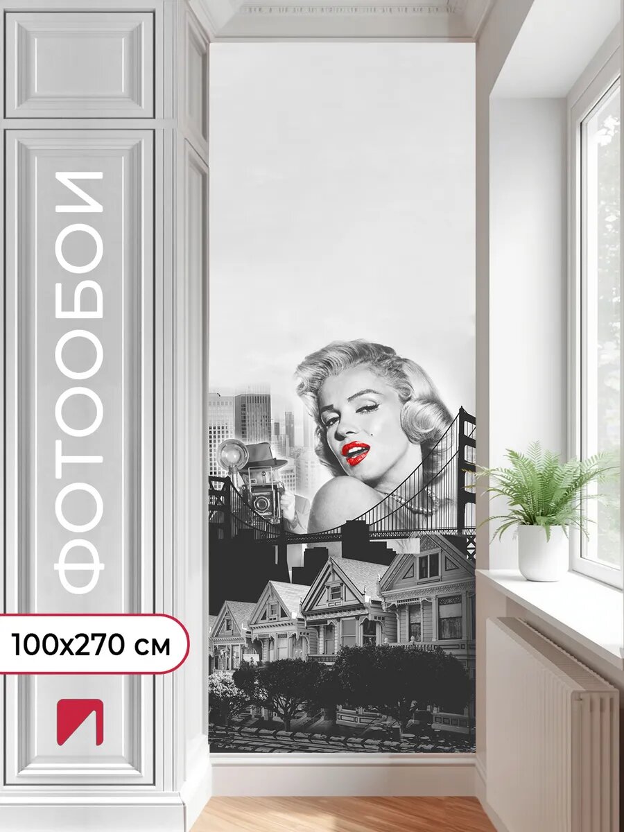 Фотообои на стену «Коллаж Нью-Йорк» 100х270 (ШхВ), моющиеся, флизелиновые Premium от Первого ателье