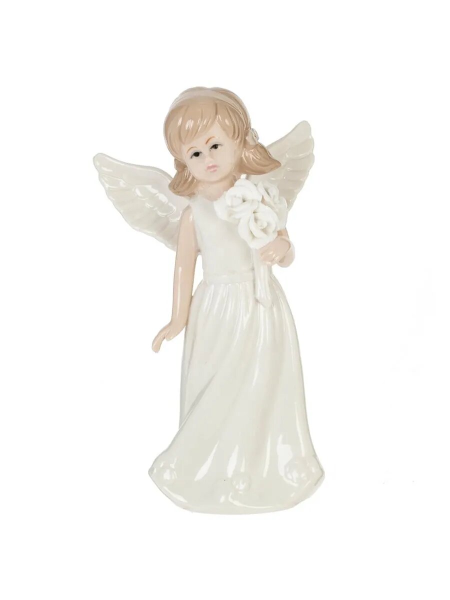 Фигурка декоративная Ангел, фарфоровая, 20 см