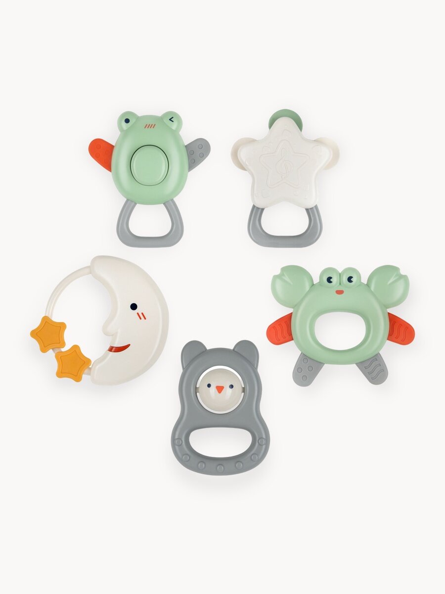 Набор погремушек-прорезывателей Зверята