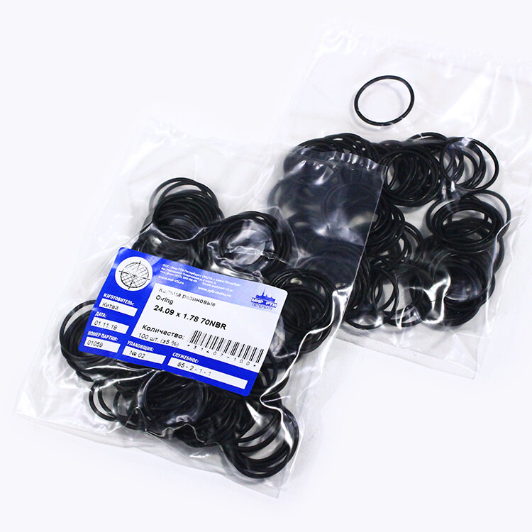 Кольца резиновые уплотнительные (O-ring) 24.09х1.78 70NBR (упаковка 100 шт. ±5%)