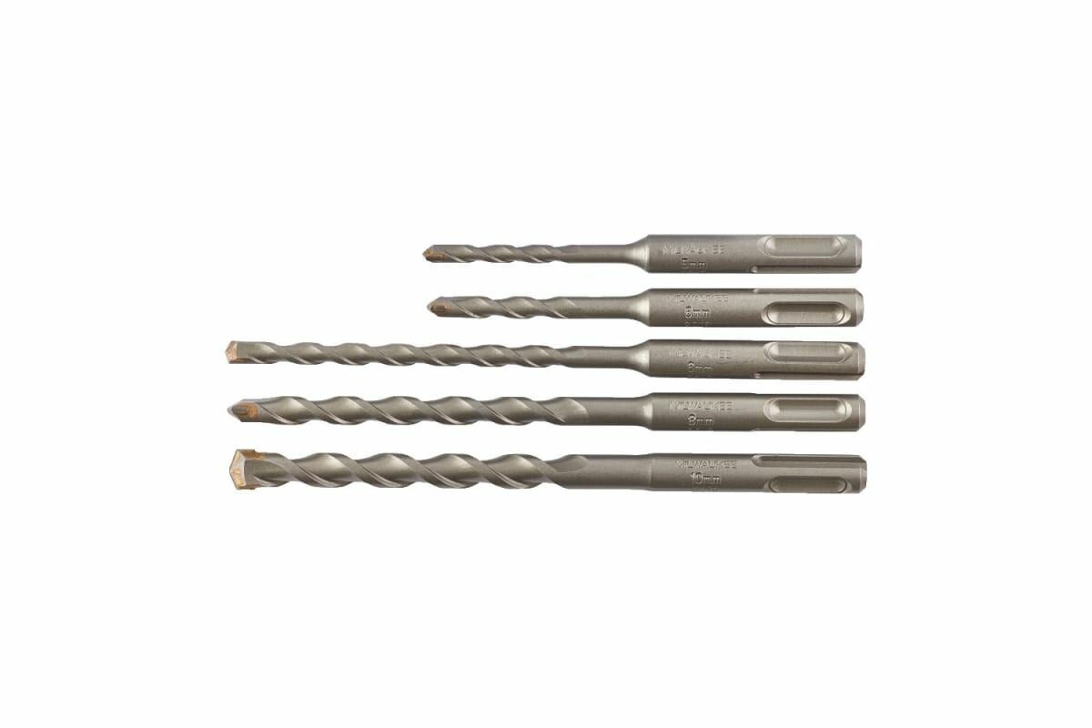 Набор буров Milwaukee "Contractor", SDS-Plus, 5шт, 2/3/4/5/6мм