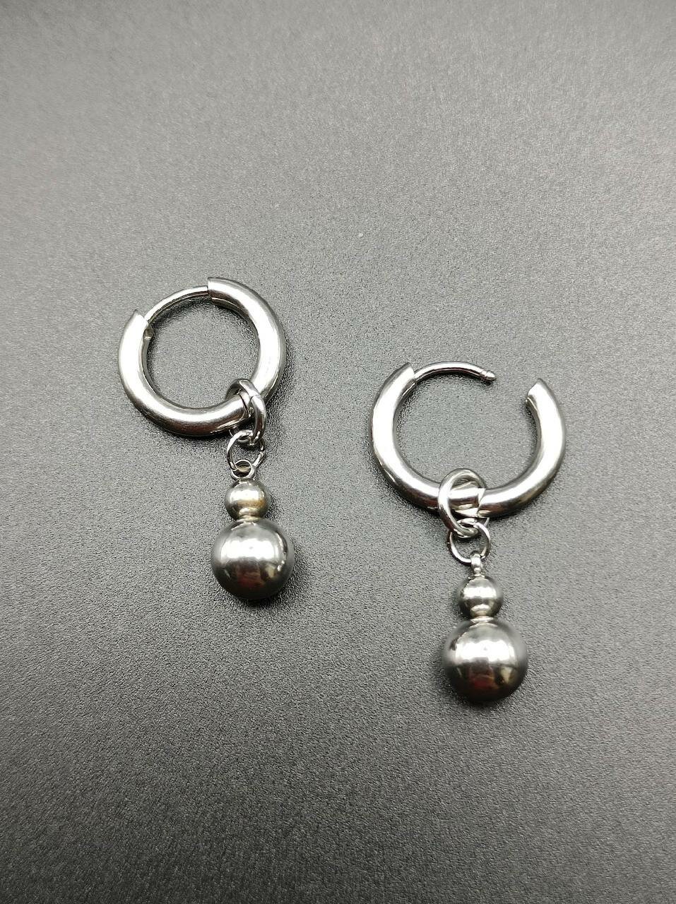 Серьги конго, двусторонние