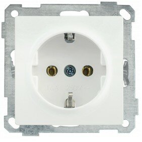 Iek аксессуары ERB11-K01-16-1 РС11-1-0-Б Розетка с з к 16А BOLERO белый