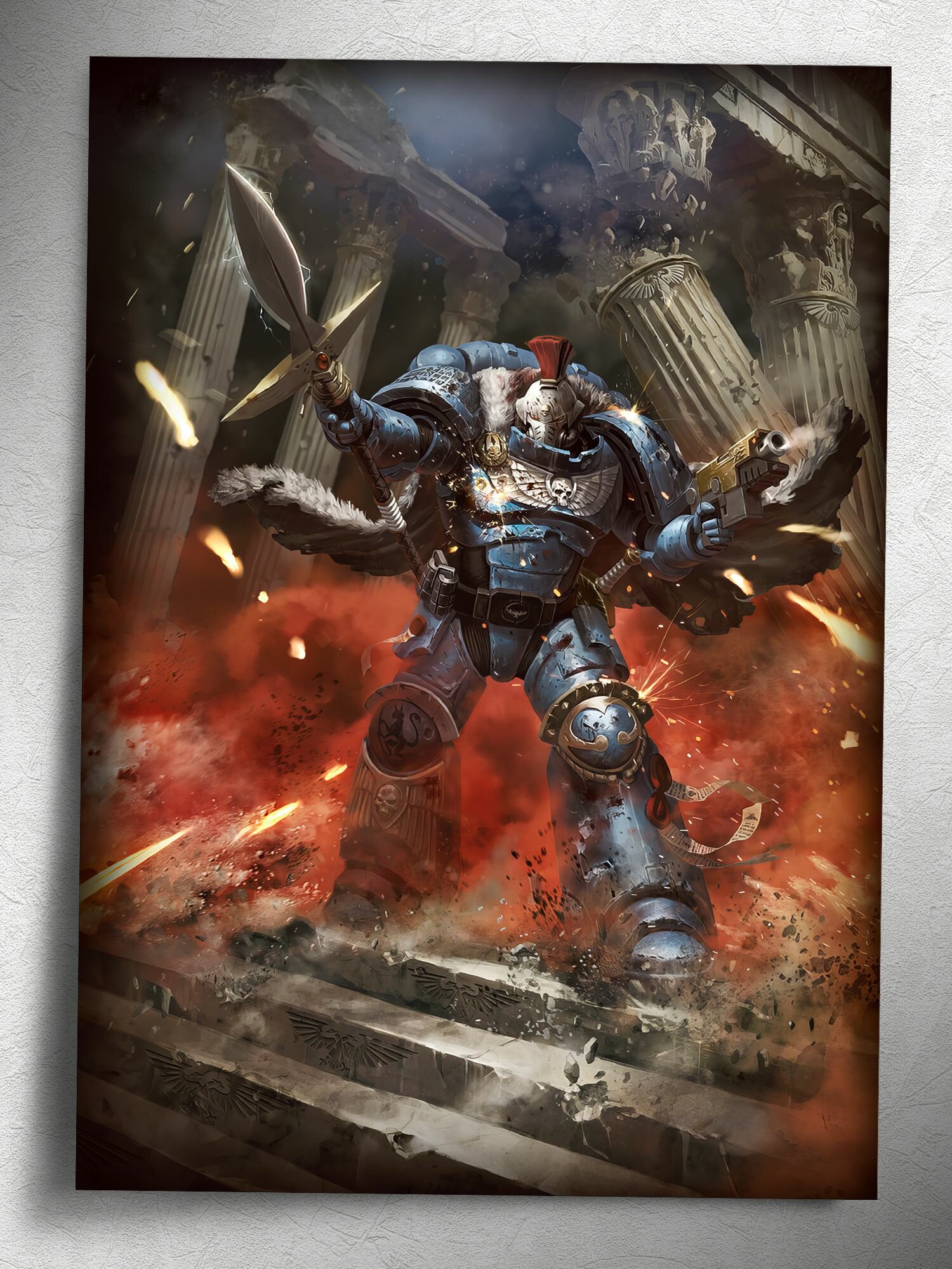 Постер: Копье Императора (Ультрамарины, Вархаммер 40000, Warhammer)