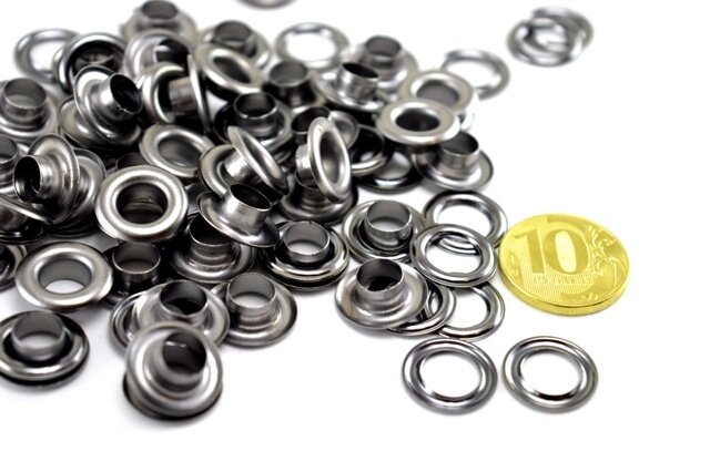 Люверсы №5 8мм нерж Черный никель (уп 25 шт) Proknopka